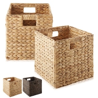 10.5 x 10.5in Water Hyacinth Storage Baskets - Bed Bath & Beyond - 39057334